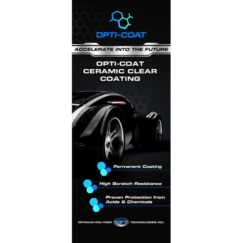 Opti-Coat Pro Ceramic Coatings Banner with Stand