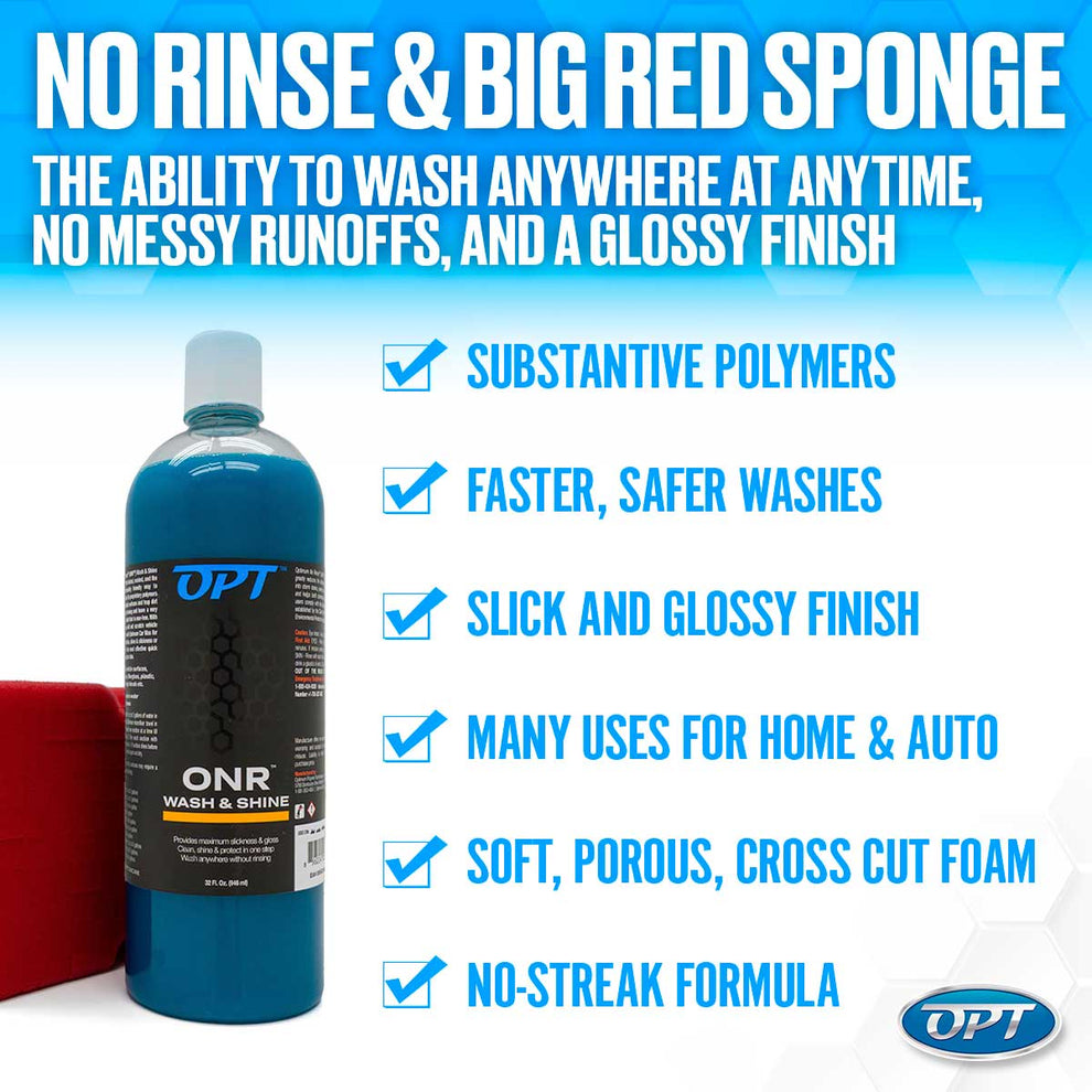 Optimum No Rinse Wash & Shine Version 6 Rinseless Car Wash 32 oz. & Bi ...